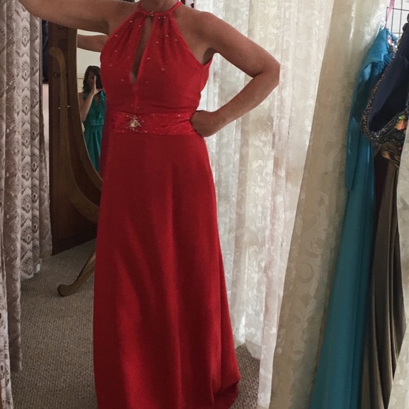 WOW! | Dresses | Nwot Red Formal Prom Evening Gown By Wow Sz | Poshmark